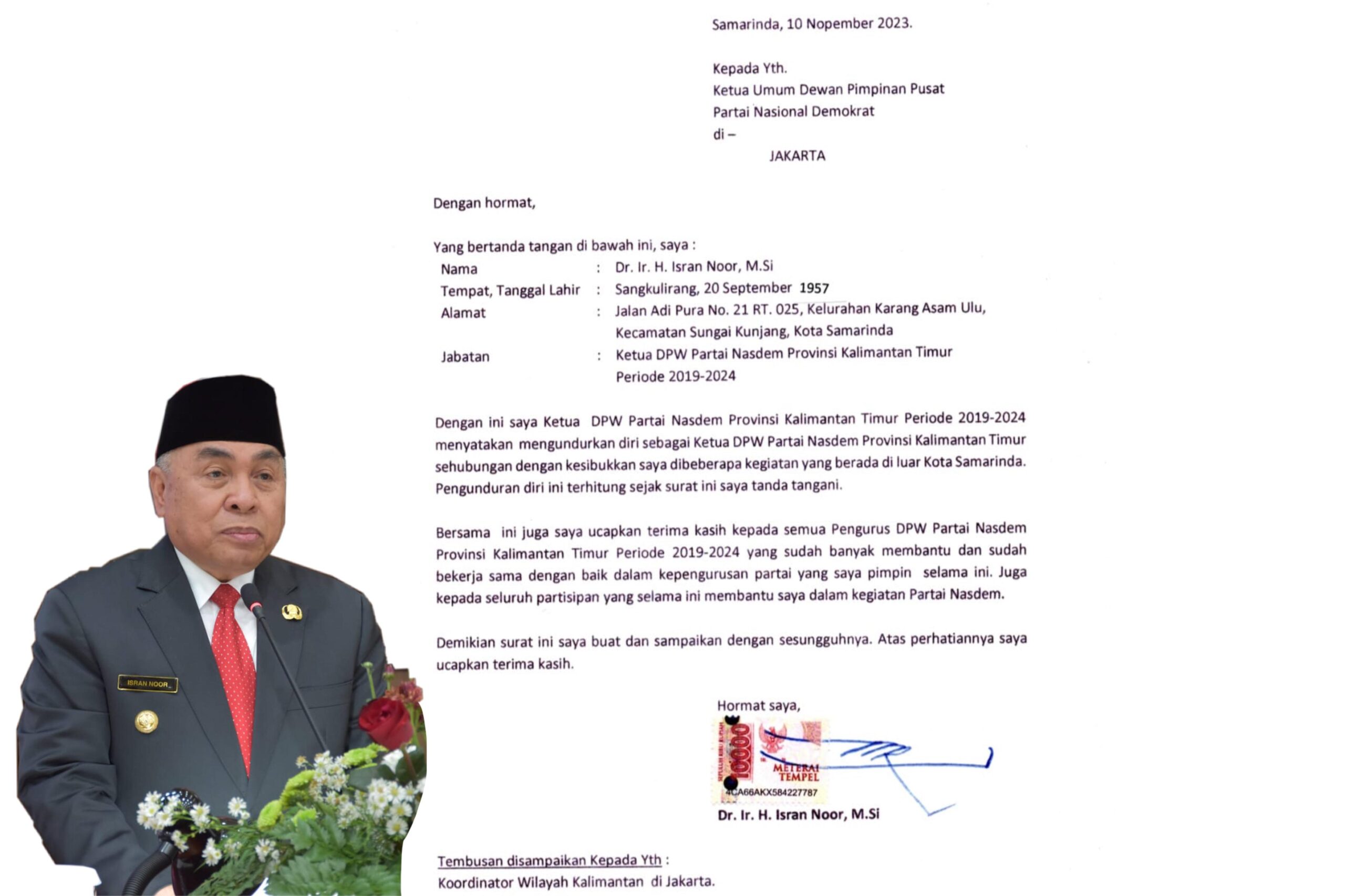 Mantan Gubernur Kaltim, Isran Noor mengundurkan diri dari Ketua DPW ... Mantan Gubernur Kaltim, Isran Noor mengundurkan diri dari Ketua DPW ...